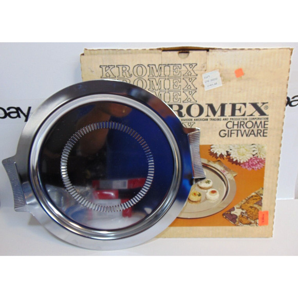 Kromex | Dining | Serving Platter 3 Vintage Chrome Round Giftware Usa ...